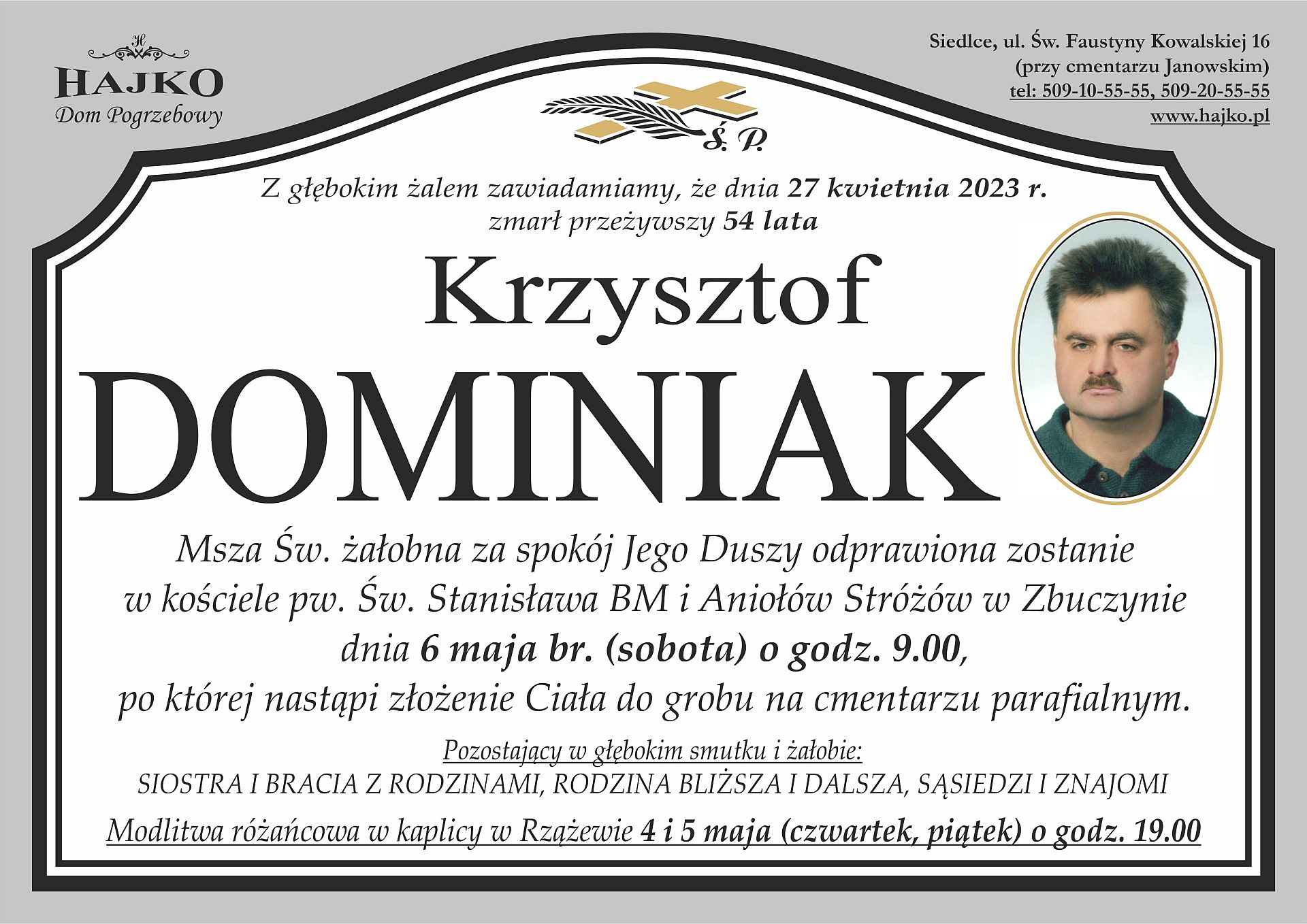 Dominiak Krzysztof - Dom Pogrzebowy HAJKO