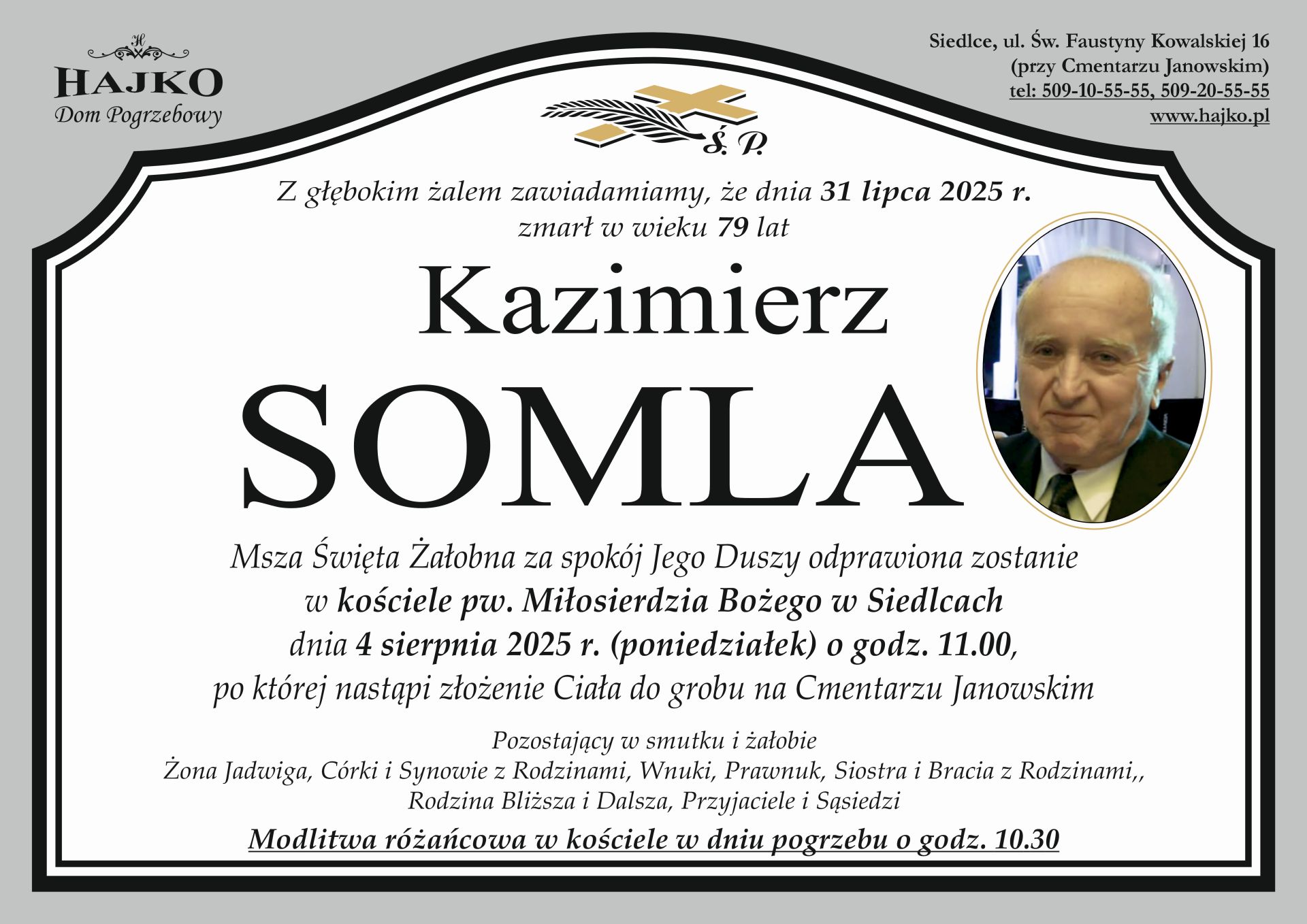 Somla Kazimierz - Dom Pogrzebowy HAJKO
