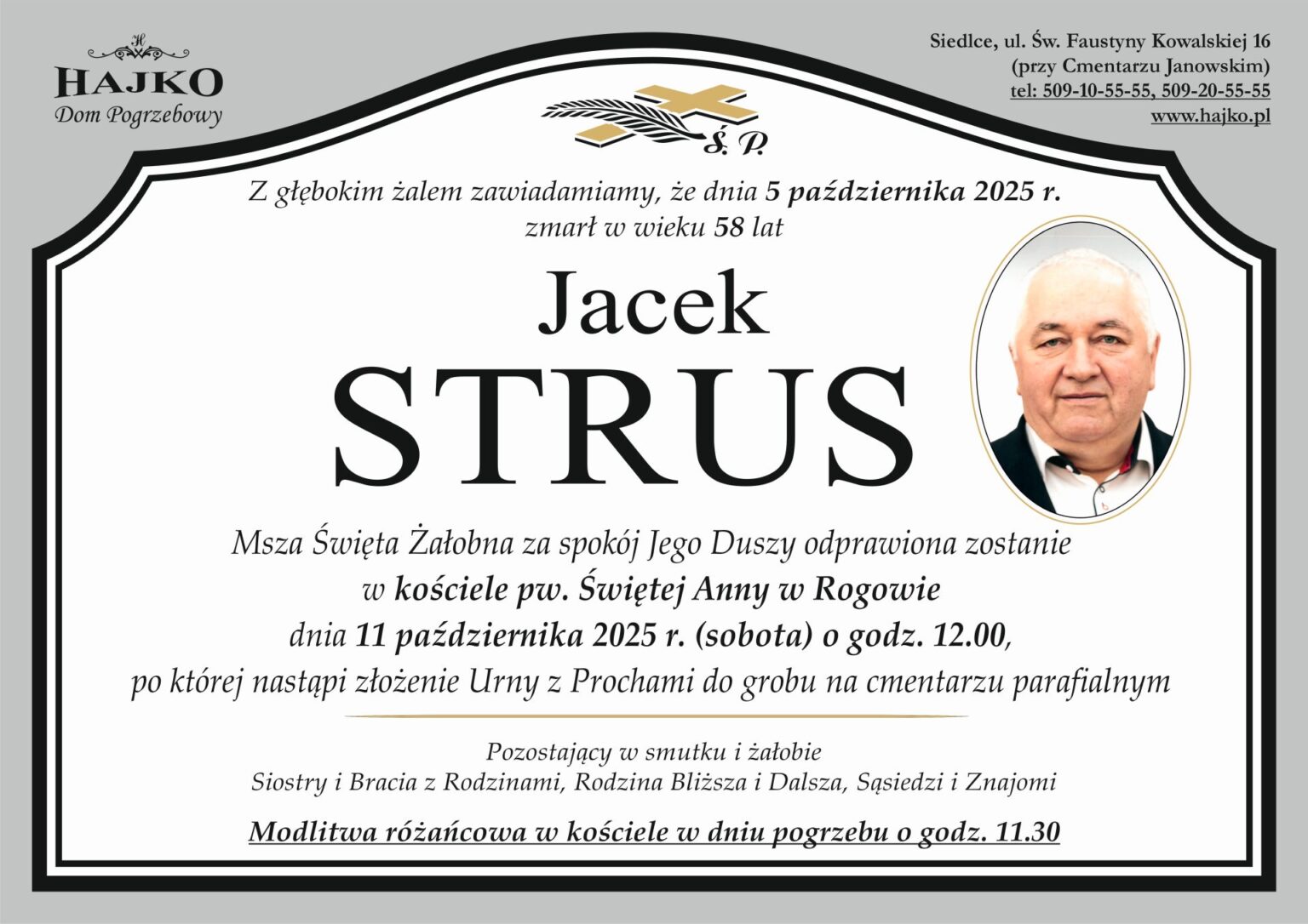 Strus Jacek - Dom Pogrzebowy HAJKO